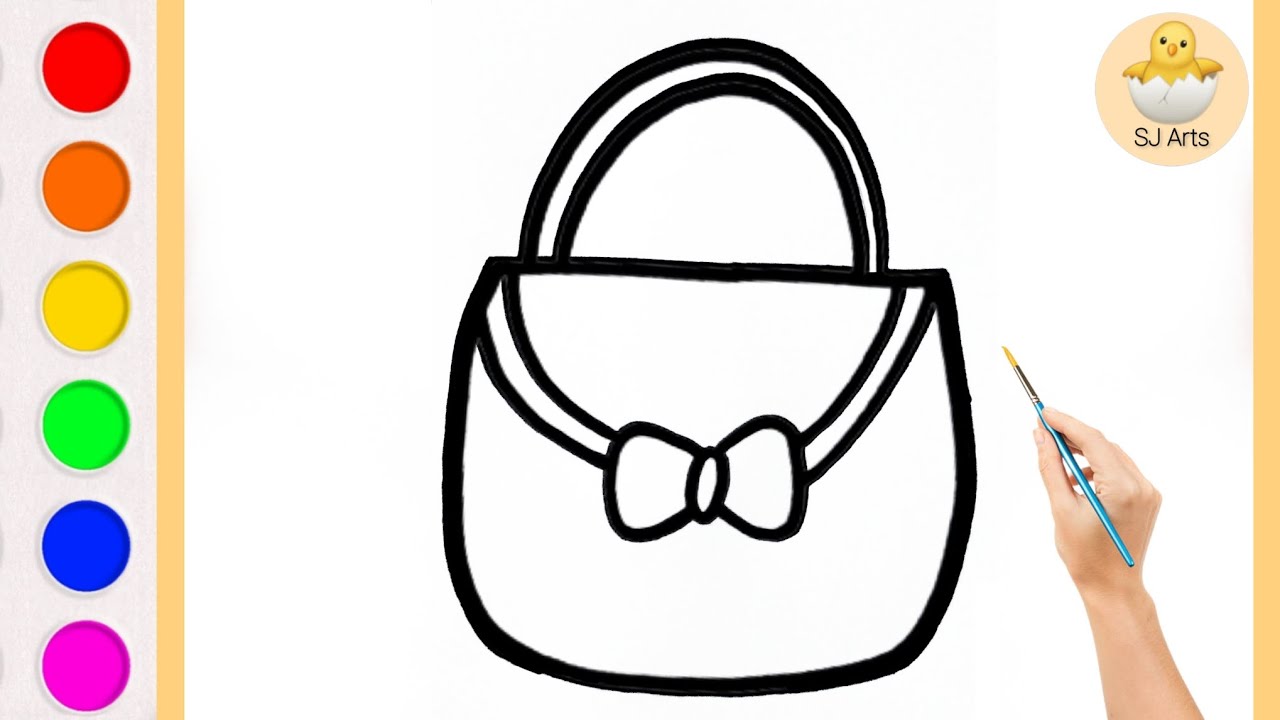 How to draw a bag|Bag drawing|@SJArts_ - YouTube