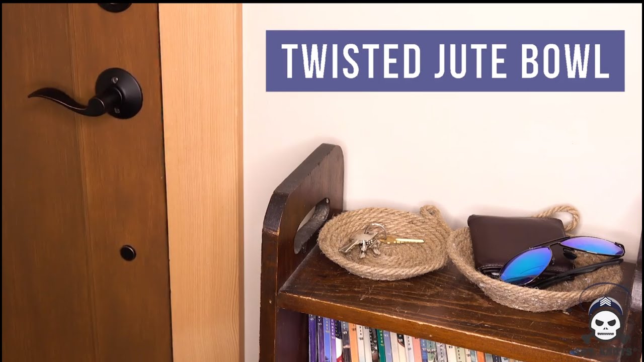 No-Sew Twisted Jute Rope Bowl Tutorial - YouTube