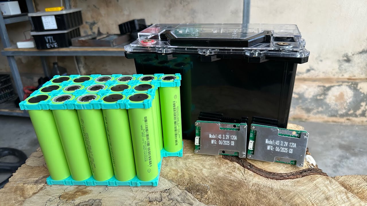How to Build a 60,000mAh LiFePO4 Battery Pack (4S4P 32140 Cells) | DIY ...