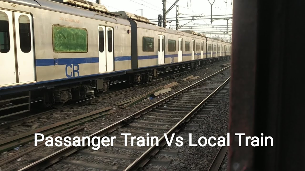 Train Vs Train | Passanger Train Vs Local Train - YouTube