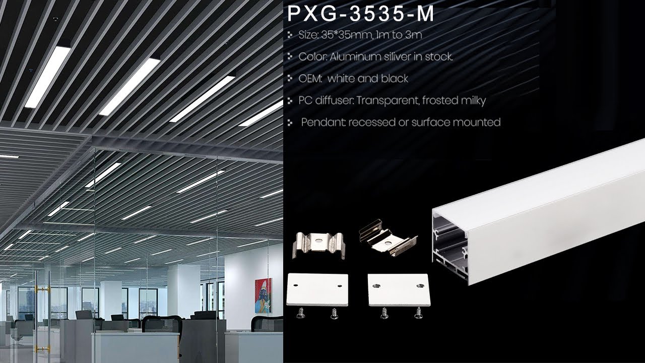 how to install surface led profile as recessed led profile - YouTube