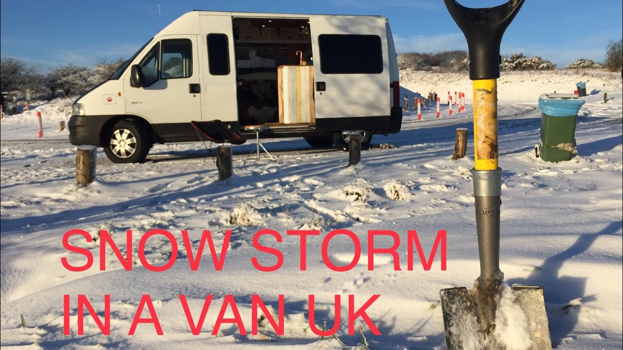 SNOW STORM IN A VAN! Uk van life - YouTube