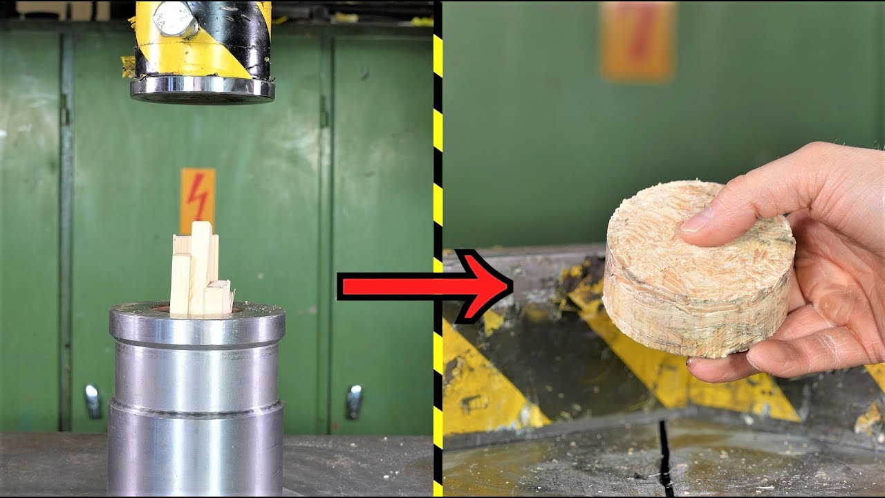 Can 150 TON Hydraulic Press Transform Wood into a Rock - YouTube