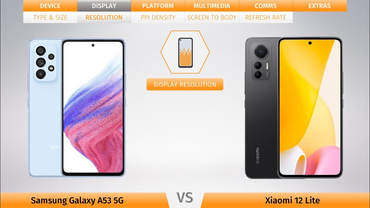 Samsung Galaxy A53 5G vs Xiaomi 12 Lite - YouTube