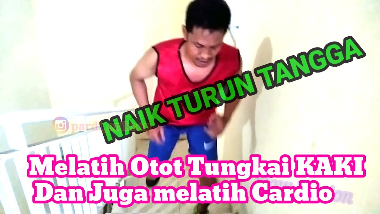 Latihan Kekuatan Otot dan Cardio dengan NAIK TURUN TANGGA - YouTube