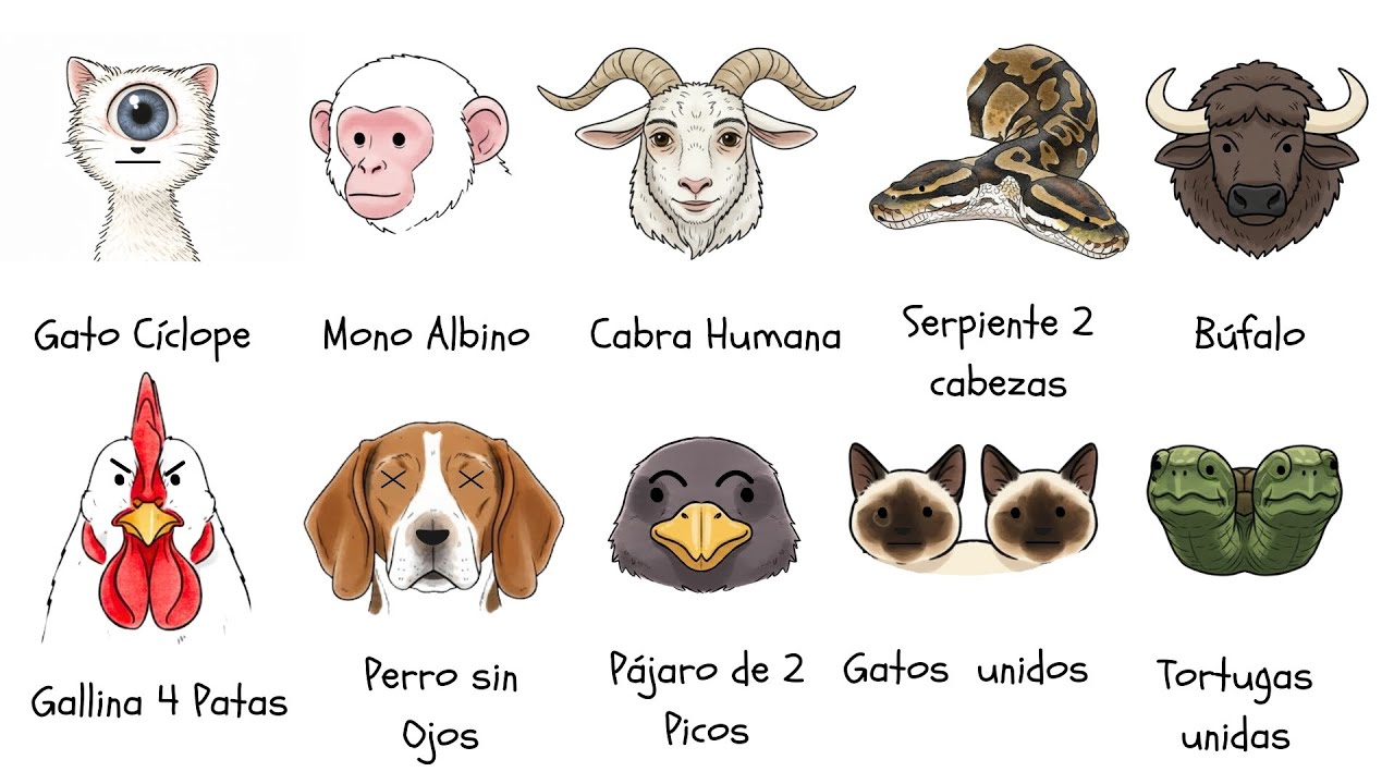 TOP animales que NACIERON con aspecto de MUTANTES: explicación - YouTube