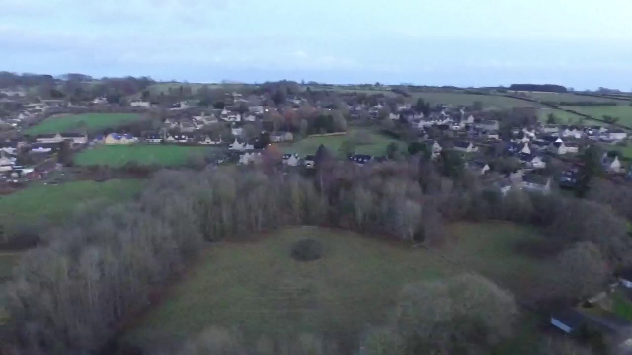 Great Rissington - Panoramic view by drone! - YouTube