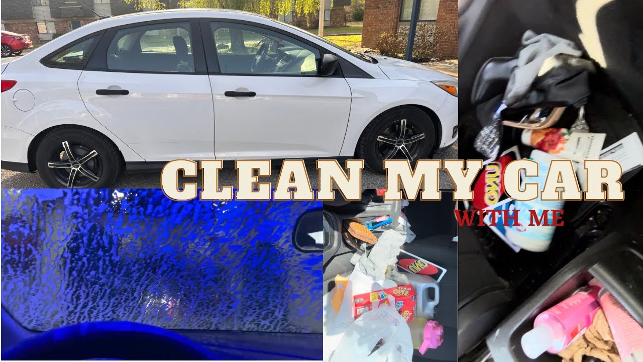 Clean Out My Car With Me || Wash & Organized - YouTube