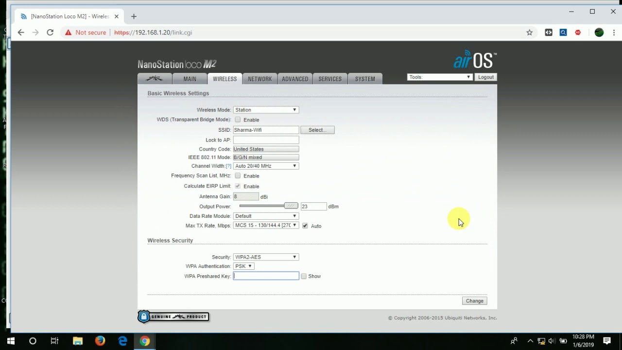 How to Configuration Nanostation loco m2 Station mode - YouTube