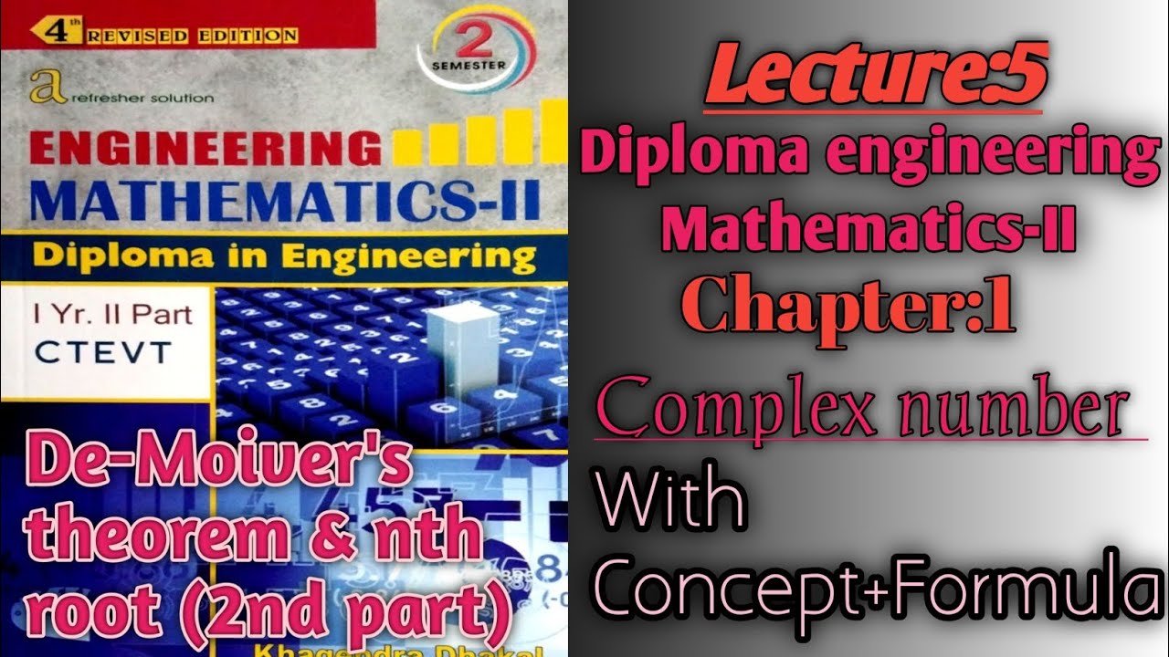 Diploma Engineering Math-2, 2nd Semester | De-Moiver's theorem and nth ...