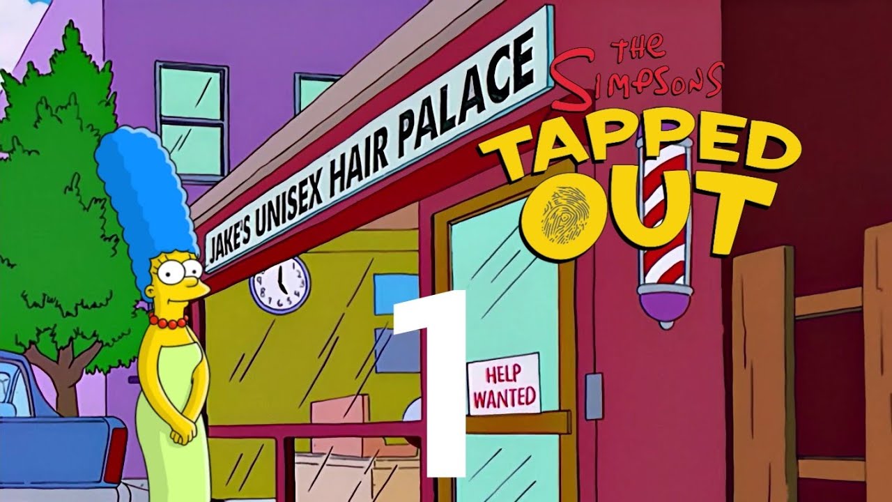 The Simpsons Tapped Out 1 - Unlocking Jake's Unisex Hair Palace / Doing ...