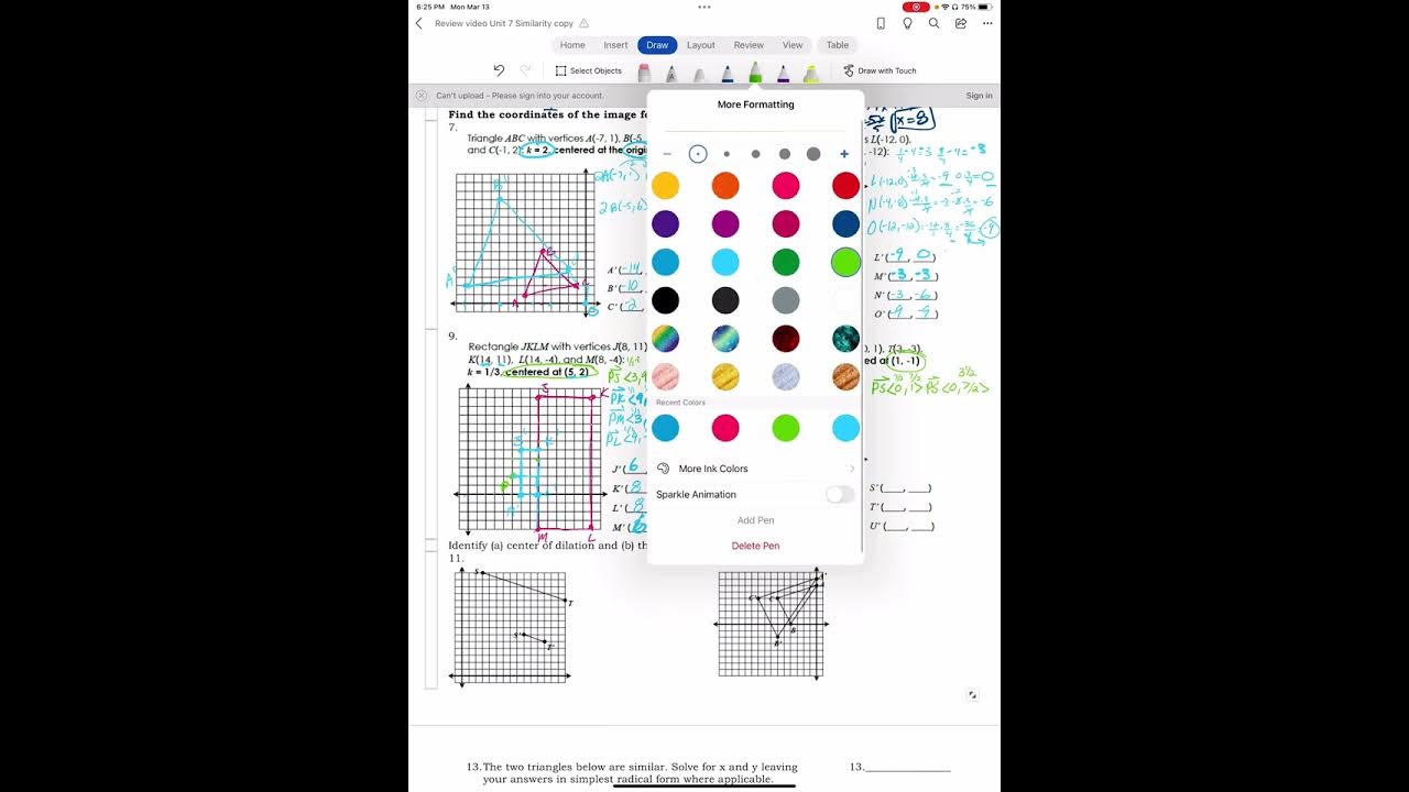 Review Unit 7BC Dilations and Similar Figures - YouTube