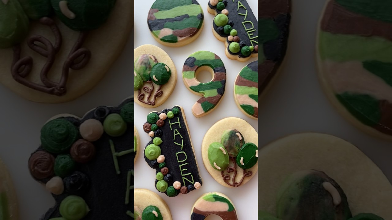 Camo Buttercream Sugar Cookies - YouTube