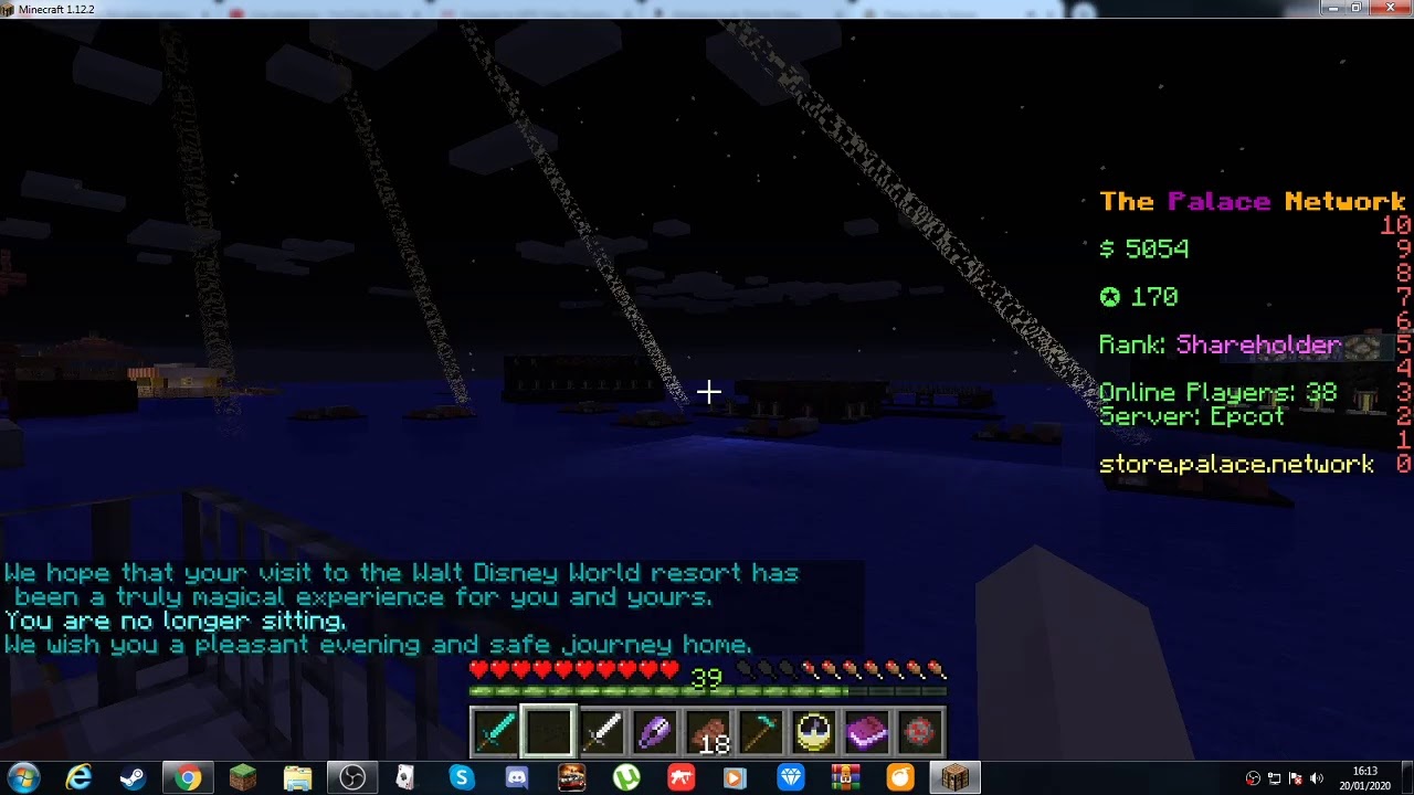 minecraft live the palace network illuminations reflection of earth ...