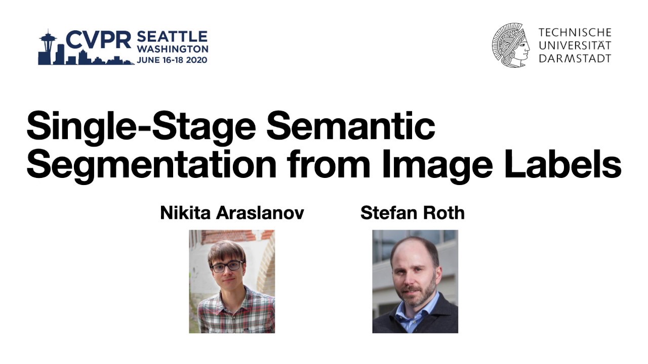 [CVPR 2020] Single-Stage Semantic Segmentation from Image Labels - YouTube