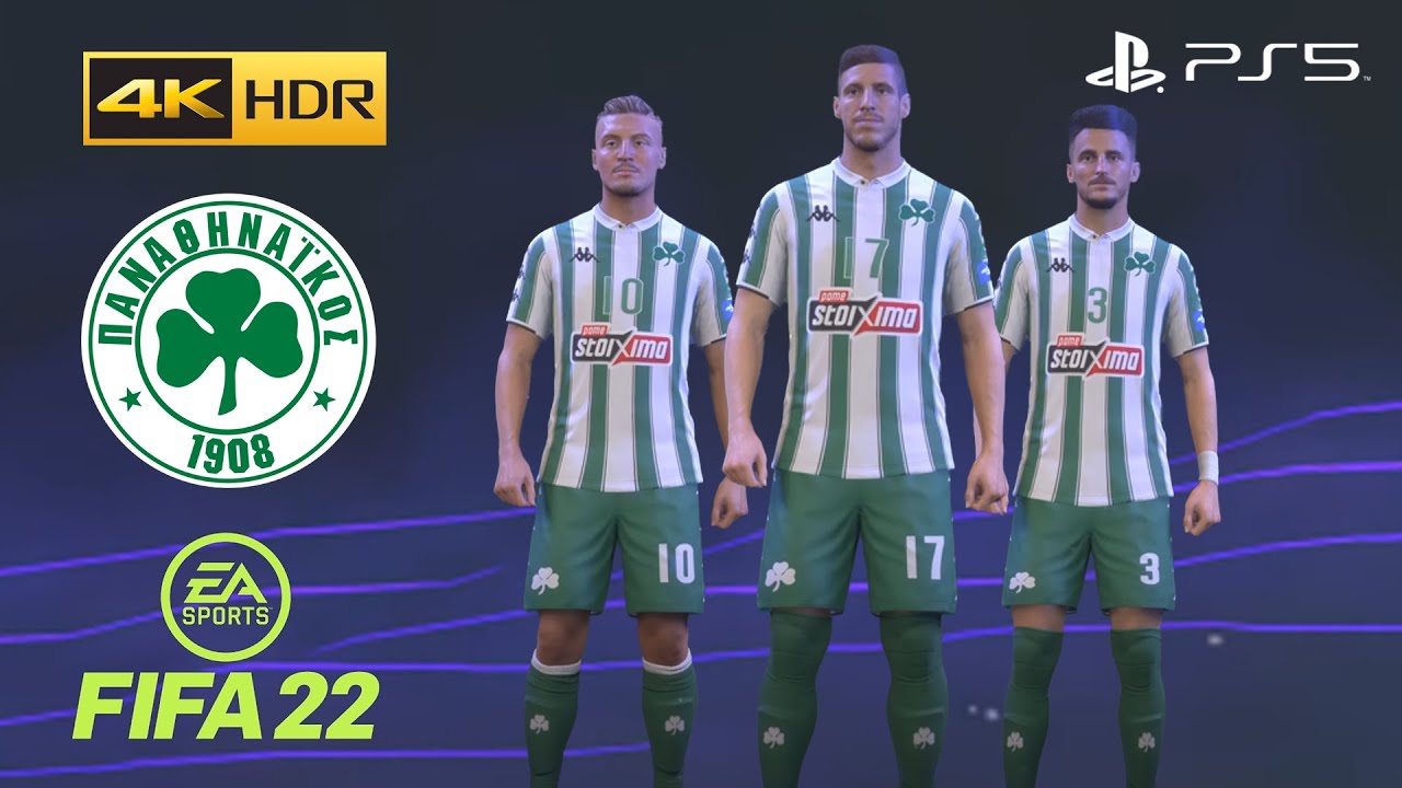 PANATHINAIKOS on FIFA 22 PS5 - Player Faces and Ratings - 4K 60FPS HDR ...