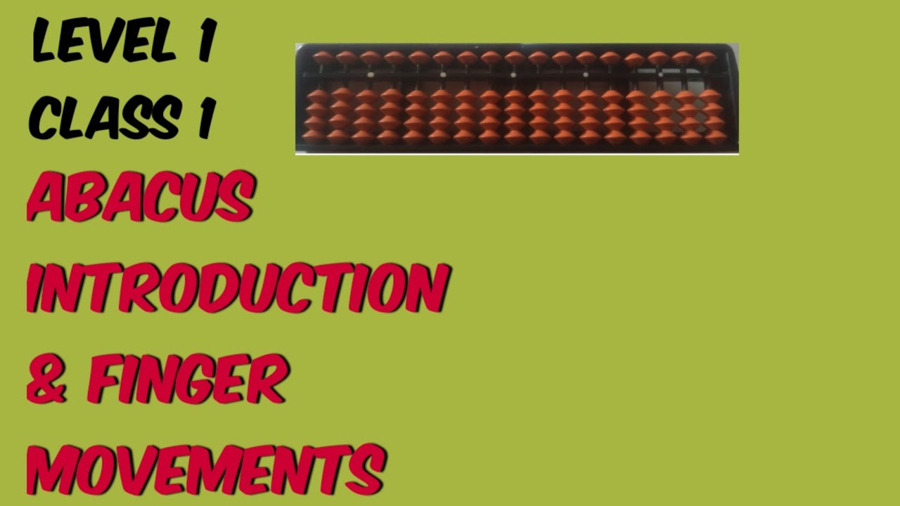 Abacus Introduction||Class1||Finger Movements||Level1||abacus finger ...