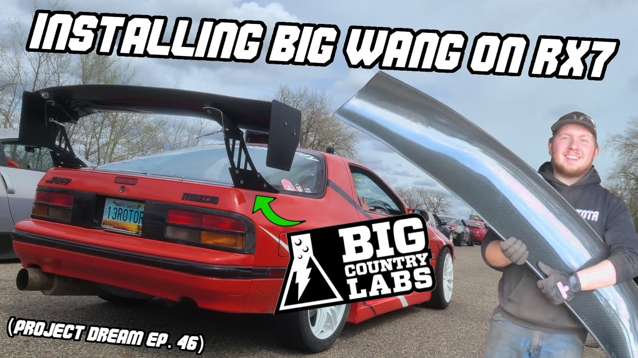 Installing Big Labs Wing on RX7 (Project Dream Ep. 46) - YouTube