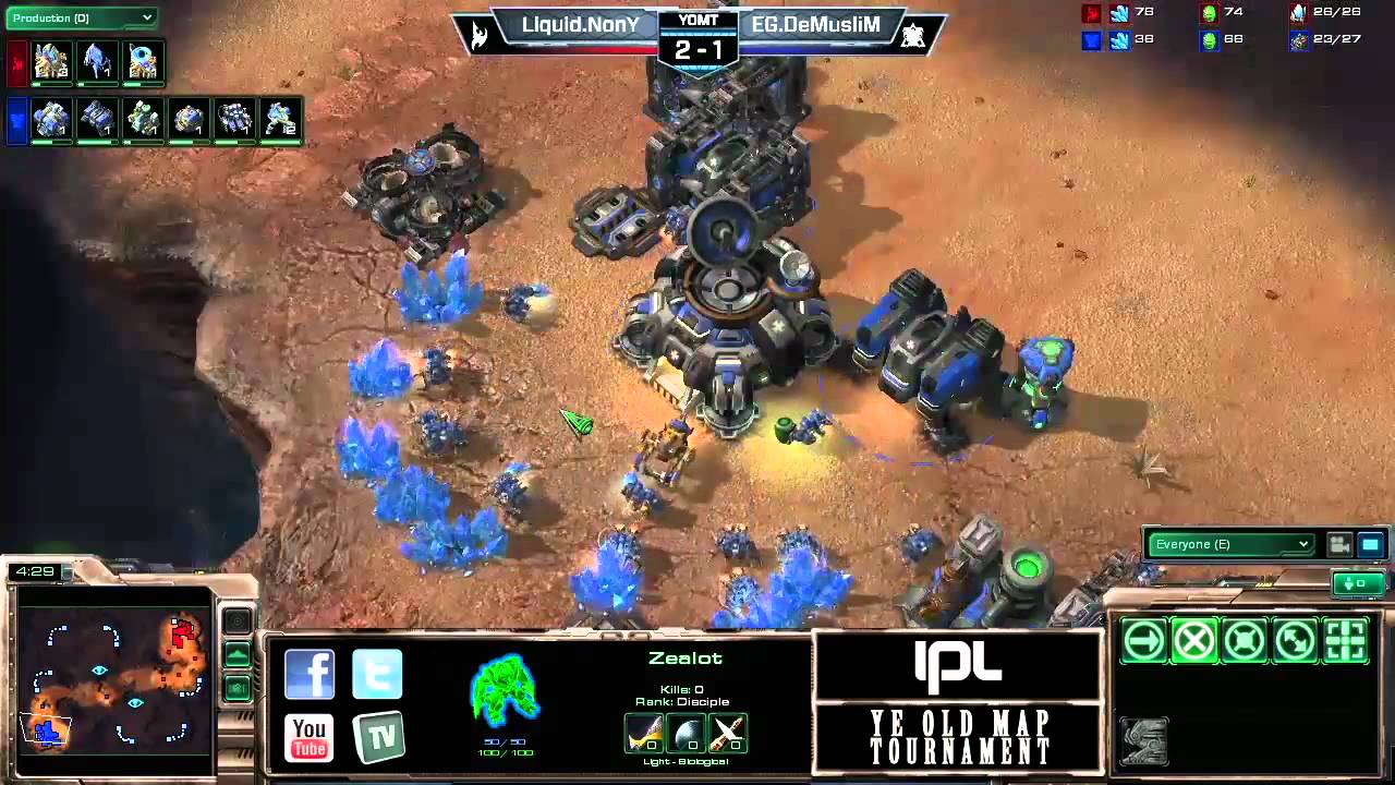 DeMusliM vs NonY - Game 4 - YOMT Ro8 - StarCraft 2 - YouTube