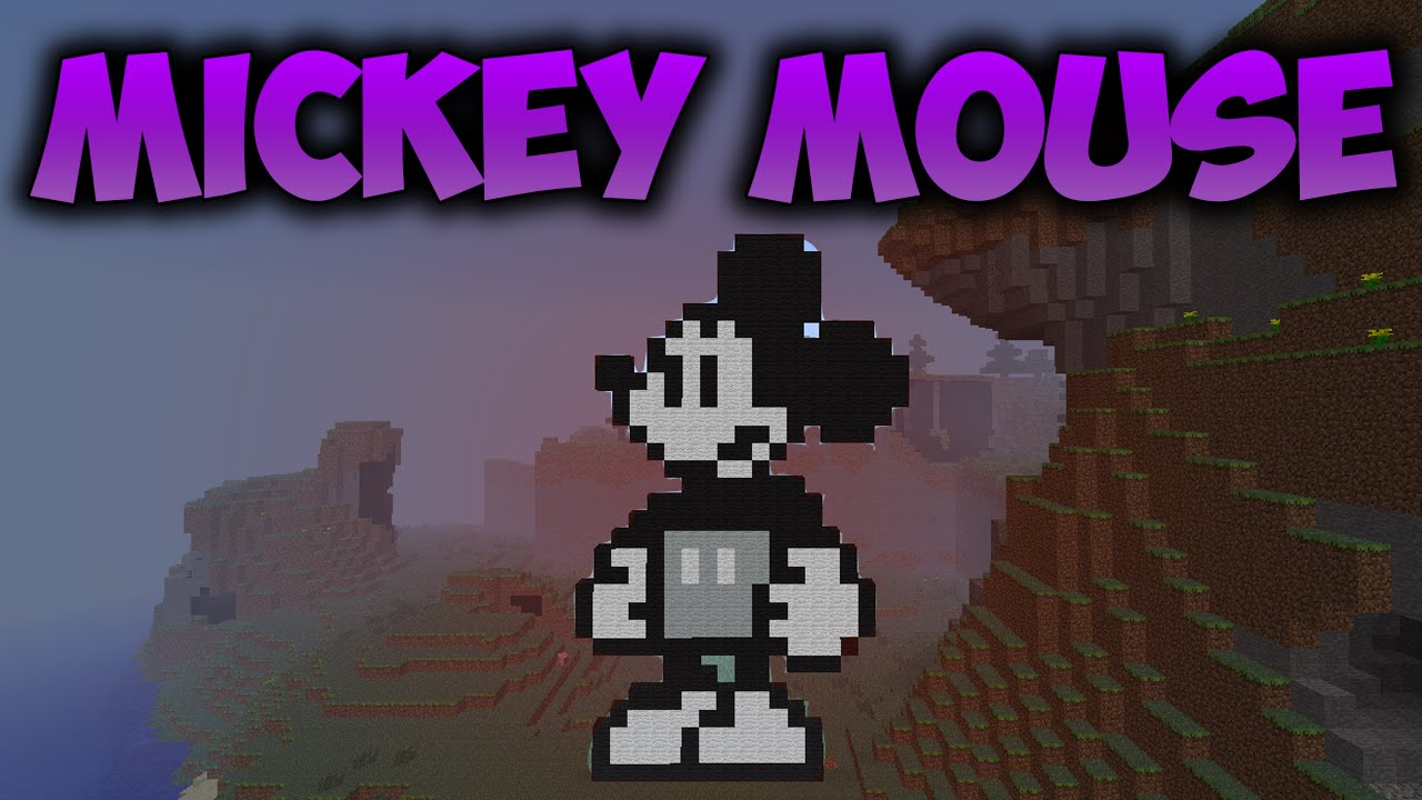 Mickey Mouse en Minecraft | Amazing Pixel Art retro - YouTube
