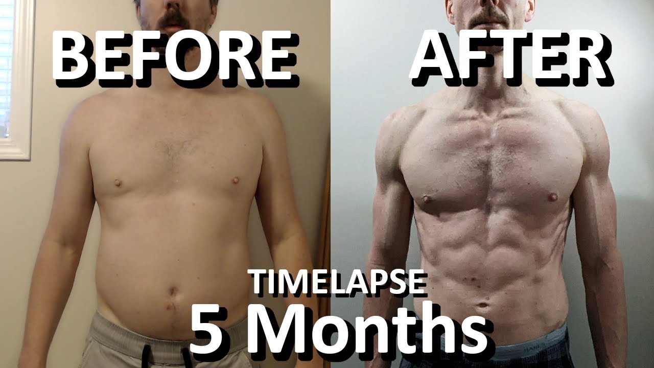 My 5 Month Natural Body Transformation Time Lapse - Dad Bod Fat to Fit ...