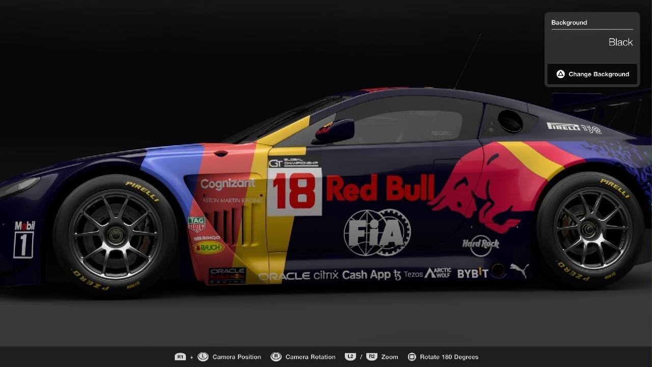 Gran Turismo 7 Red Bull V12 Vantage GT3 Livery Showcase - YouTube