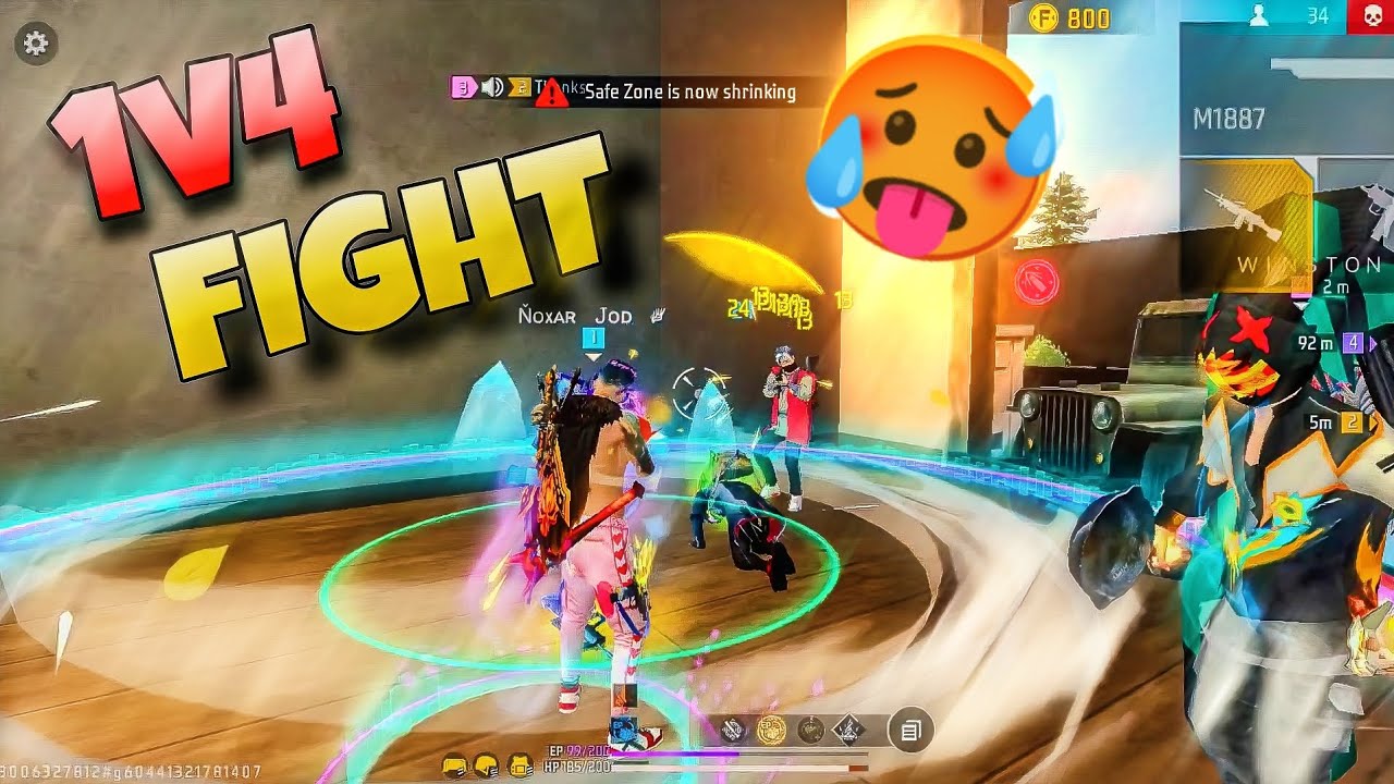 1v4 Fight in BR Ranked 🥶🔥 || Free Fire Highlights 💯🤯 #freefire # ...