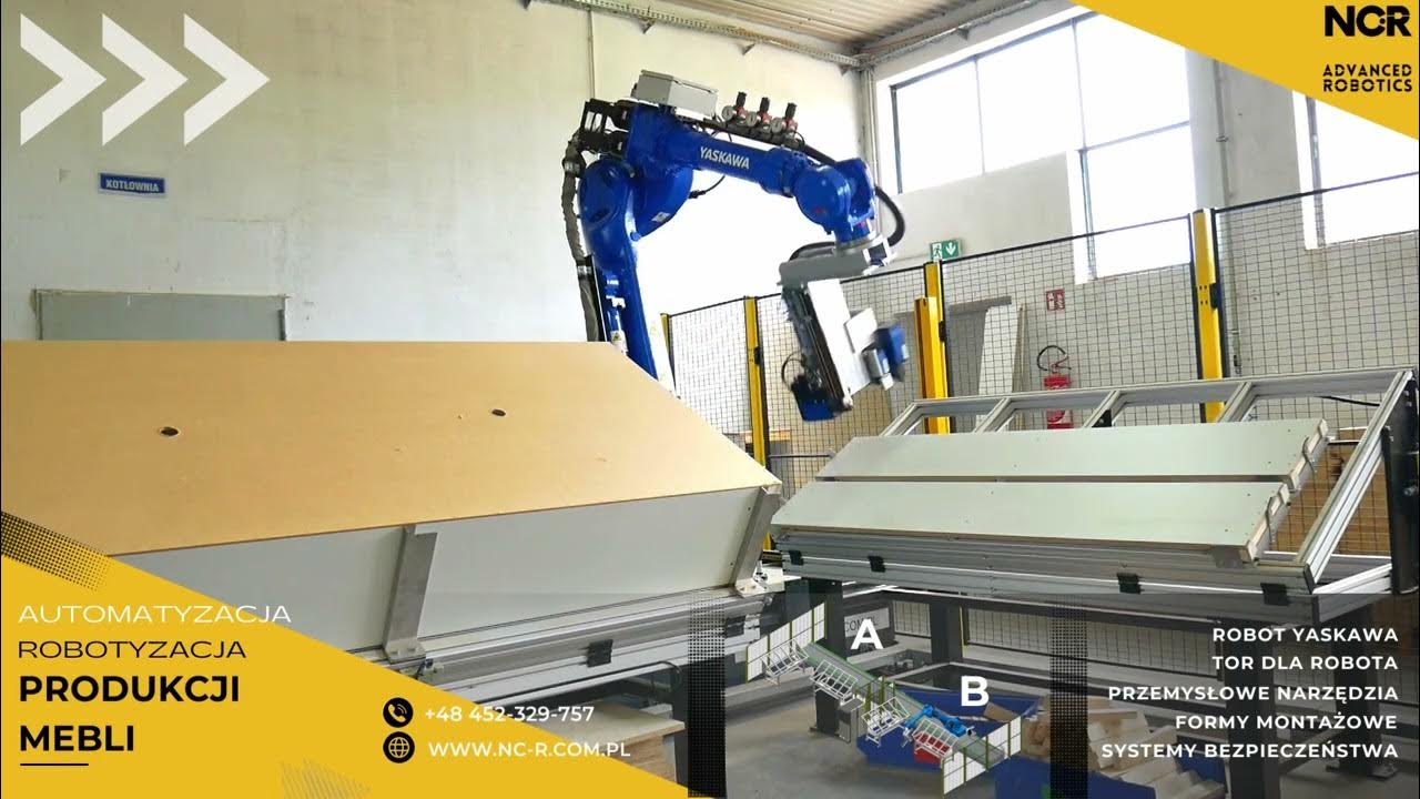 Automatyzacja i robotyzacja produkcji mebli tapicerowanych www.nc-r.com.pl - YouTube