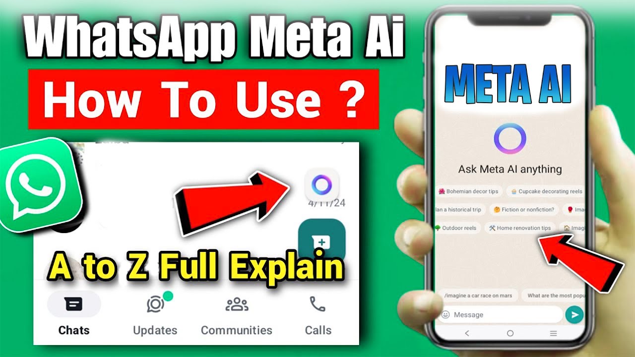 WhatsAPP ai Chatbot | Whatsap ai feature Meta AI | WhatsApp's New AI ...