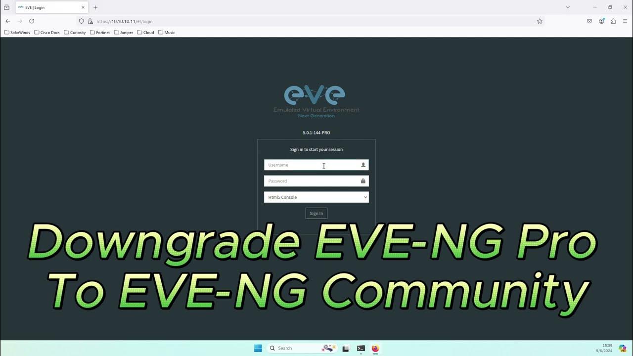 How to downgrade EVE-NG Professional V5.0.1-144 to Community Version - YouTube
