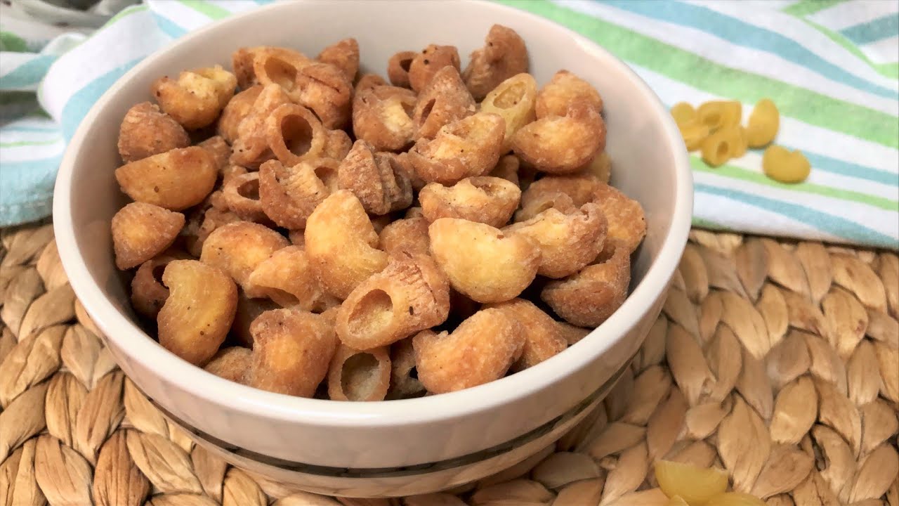 CRUNCHY PASTA MACARONI, SNACKS DE PASTA FRITA, MEJOR QUE LAS PATATAS ...