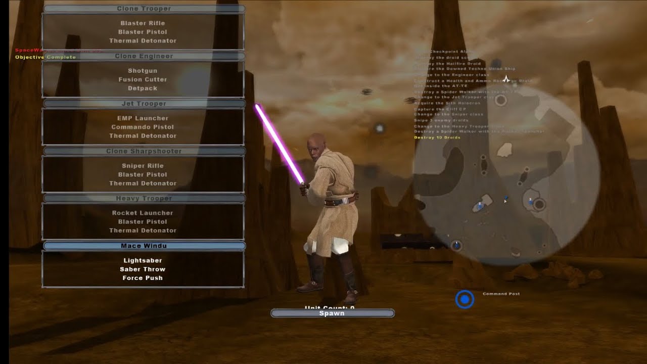 Star Wars Battlefront 2 (2005) - HD Mods - Training Story Mission - YouTube