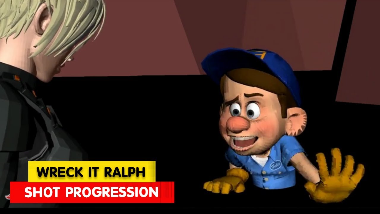 Wreck It Ralph | Felix gets Stuck Shot Progression | Animation ...
