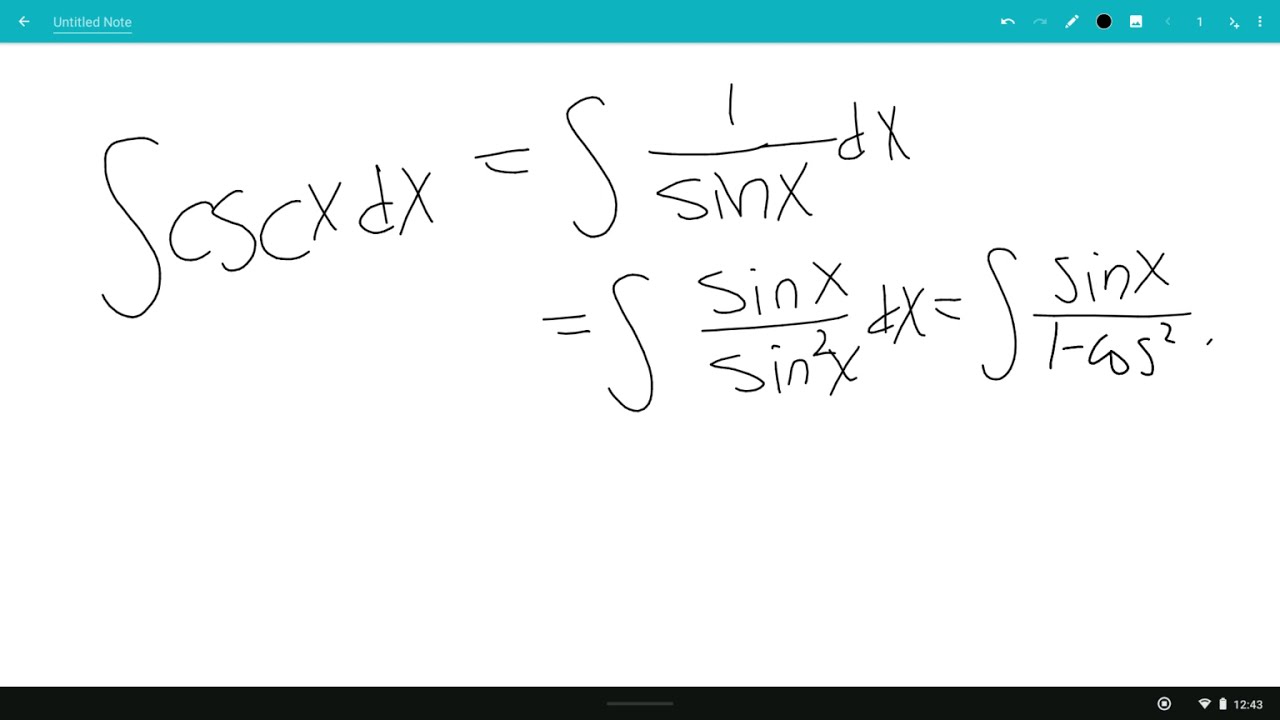 INTEGRAL of csc(x) that makes sense - YouTube