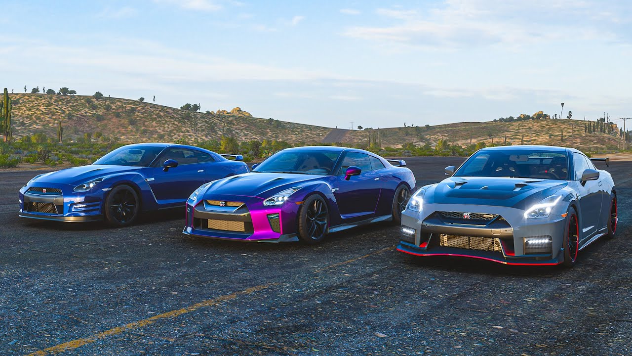 Nissan GT-R Nismo (1050 hp) vs Nissan GT-R (1000 hp) vs Nissan GT-R ...