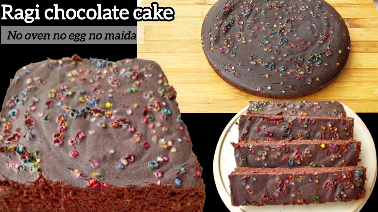 Ragi Cake Recipe - Healthy Eggless, No curd, No Oven No Butter Sponge ...