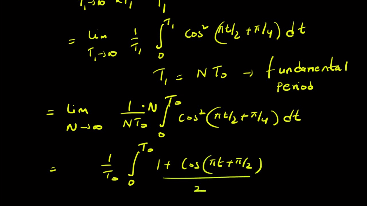 Computing energy and power of a signal: example 1 - YouTube