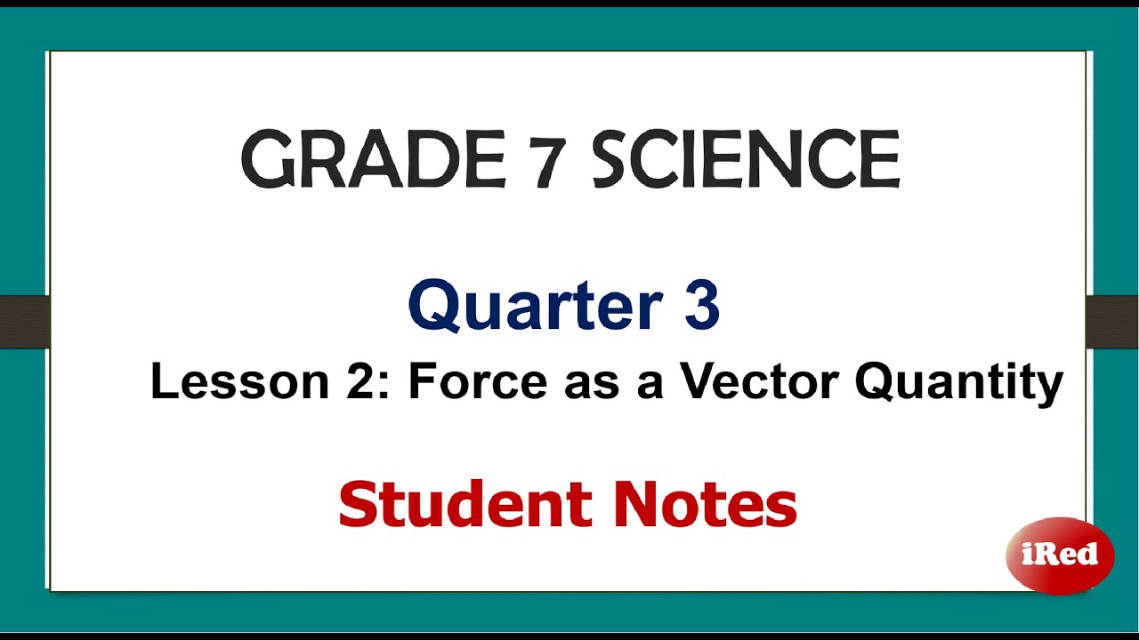 Science 7 Quarter 3 Lesson 2 Force as a Vector | Student Notes - YouTube
