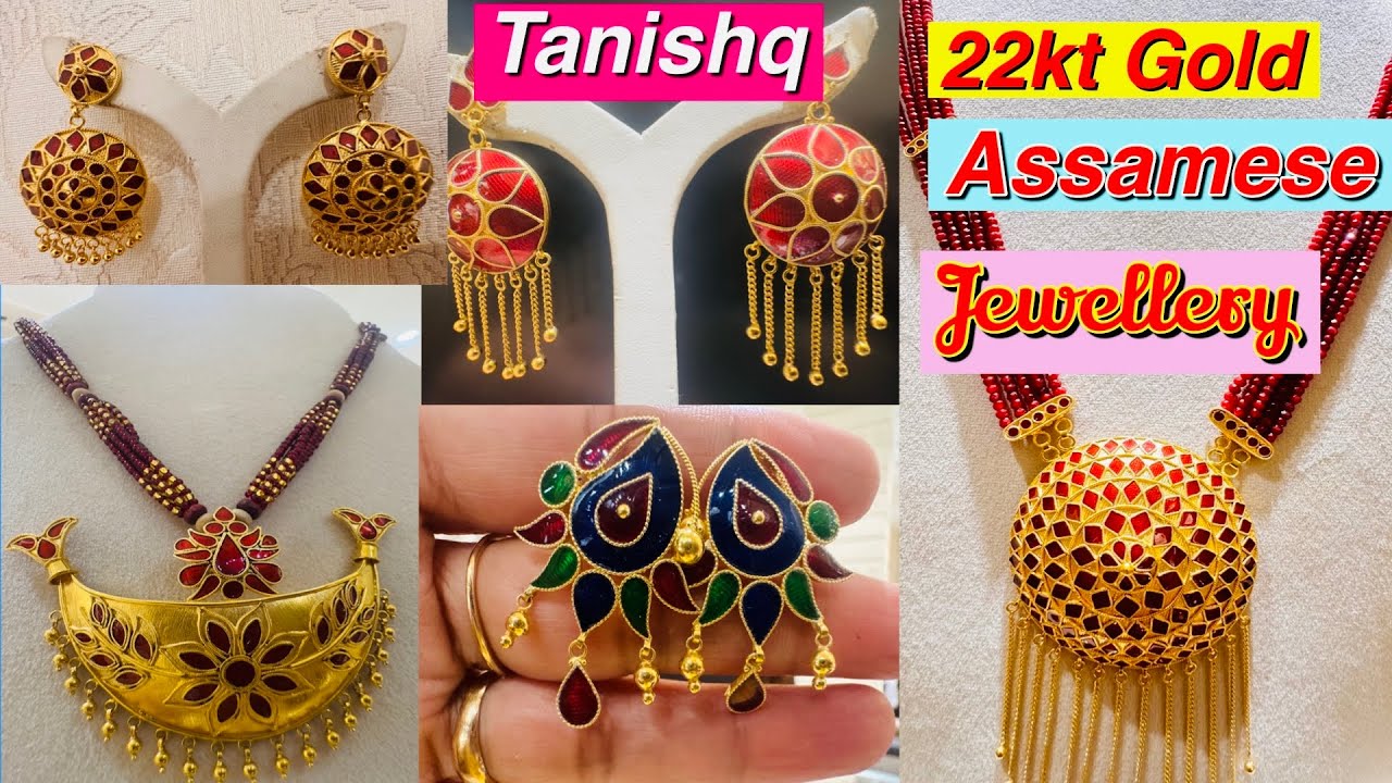Tanishq Assamese Jewellery Design ‼️Assamese Necklace Set With Pure 22k ...