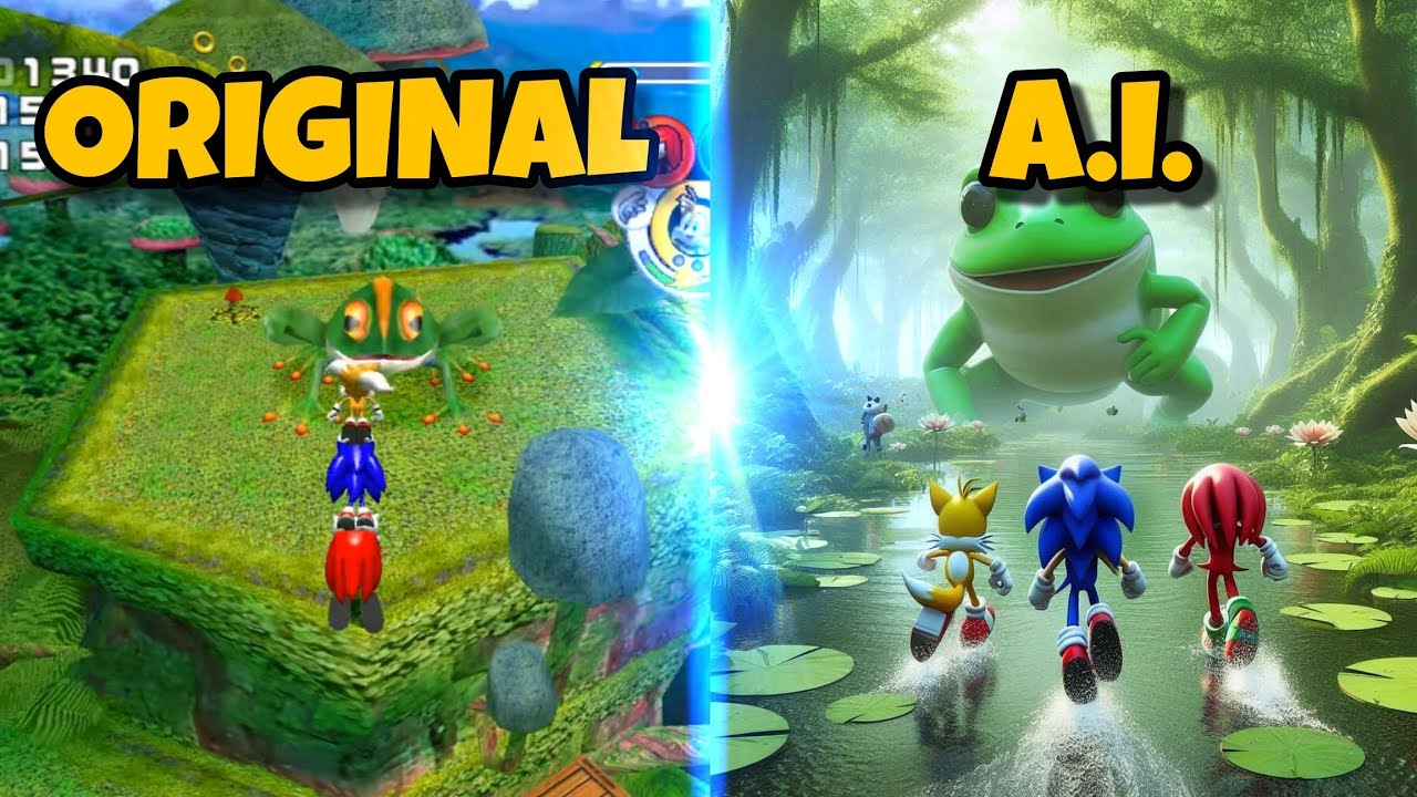Sonic Heroes - Frog Forest... but it's extended by AI - YouTube
