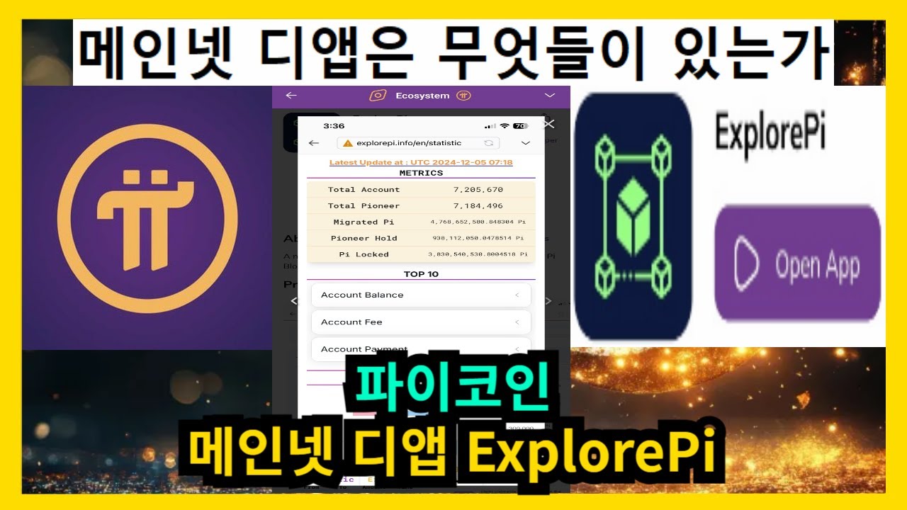 파이코인 메인넷 디앱 ExplorePi - YouTube