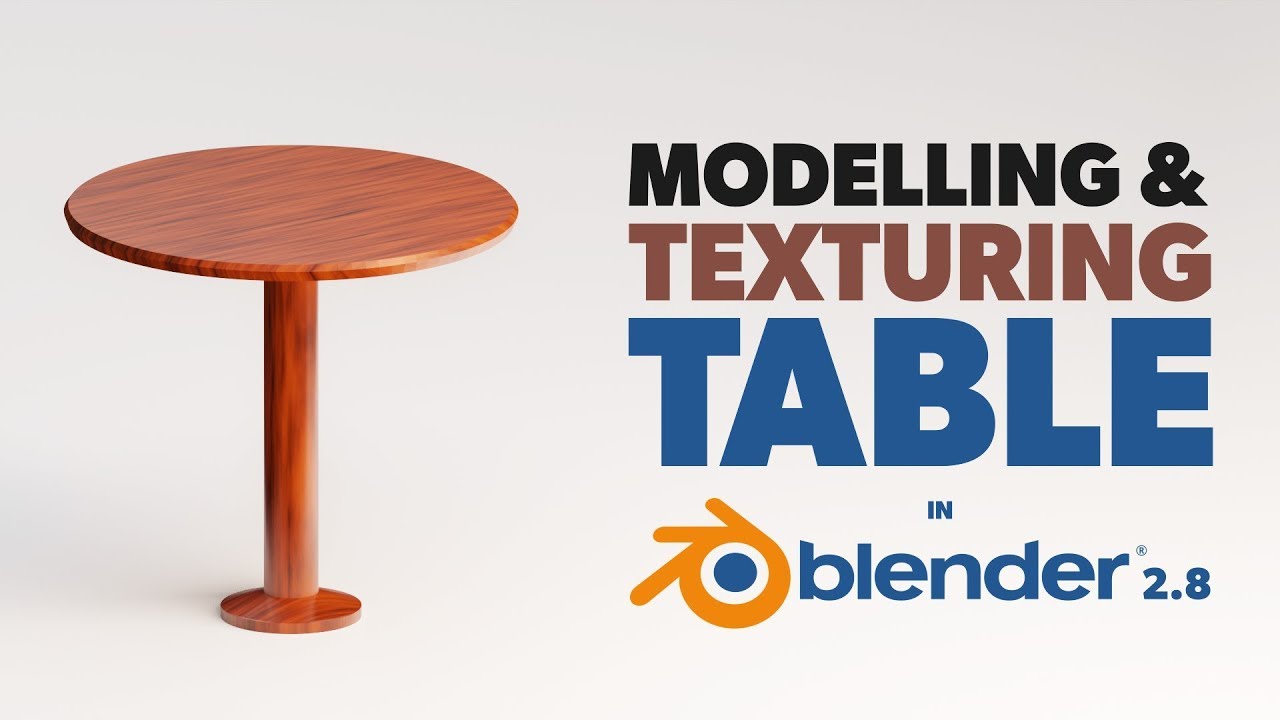 Table Modelling And Texturing Blender 28 Tutorial Wooden Texture Youtube