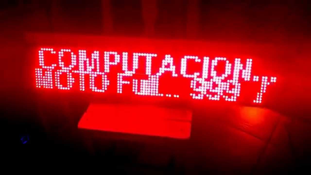 CARTEL o LETRERO LED PROGRAMABLE 96x16 ZN - YouTube