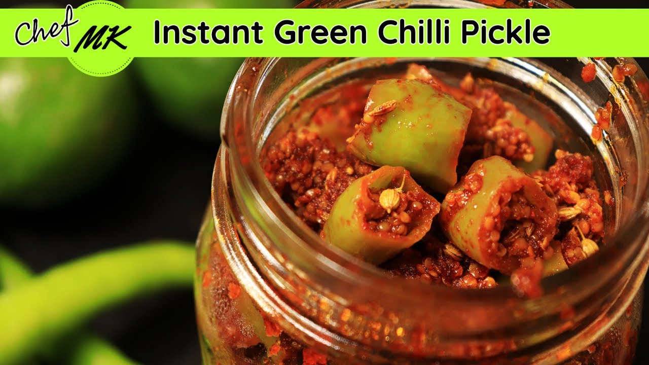 Hari Mirch ka Achar Recipe - Quick & Easy Green Chilli Pickle | Famous ...