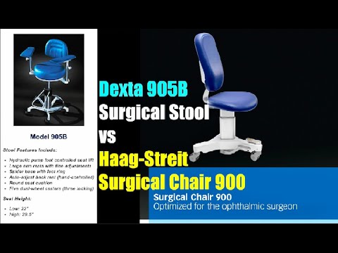 Haag Streit surgical Chair 900 vs Dexta 905B surgical stool. Shannon ...