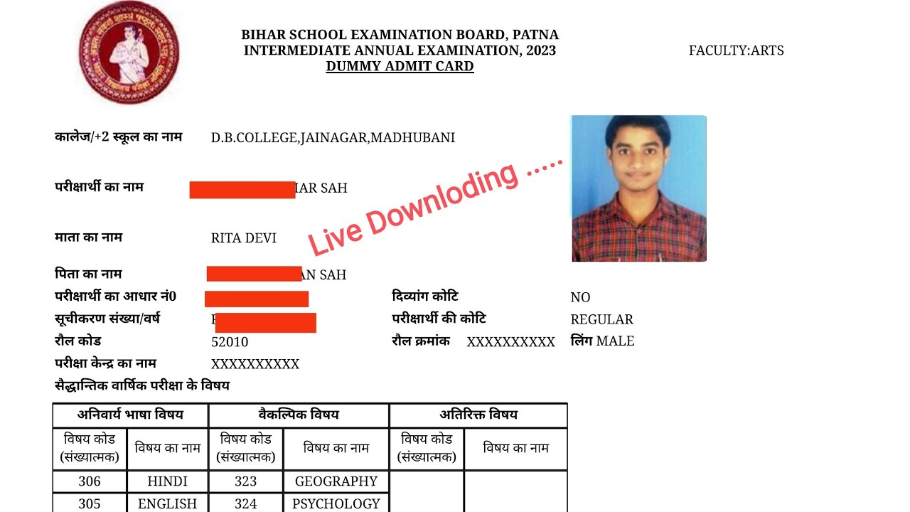 bihar board dummy admit card 2023 How To Download BSEB 12th Dummy Admit ...