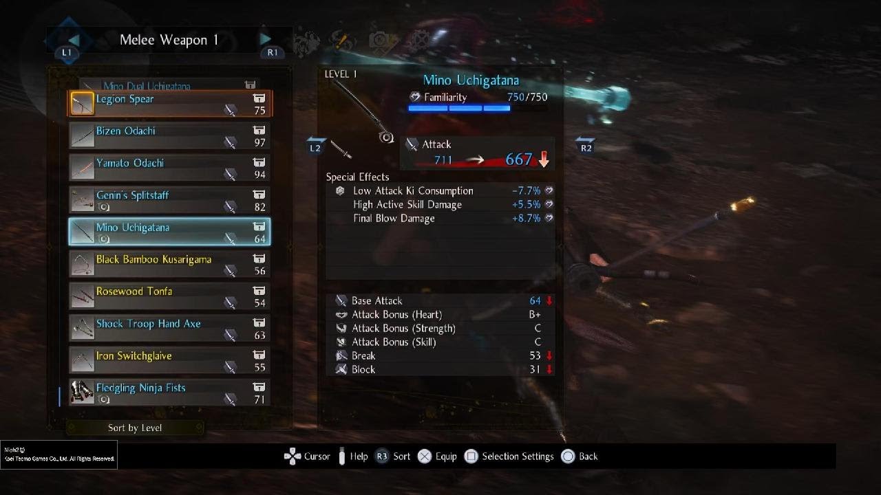 Nioh 2 Menu LW Backstab Method - YouTube