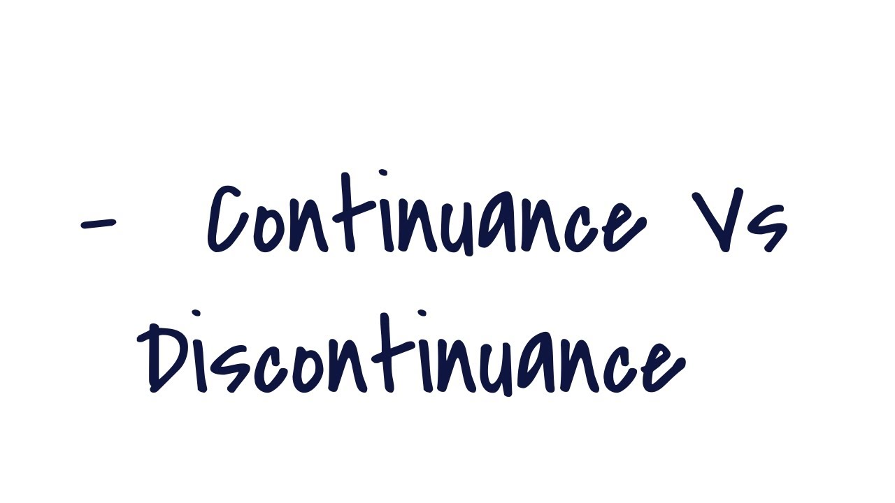 A32 - Continue Vs Discontinue - YouTube