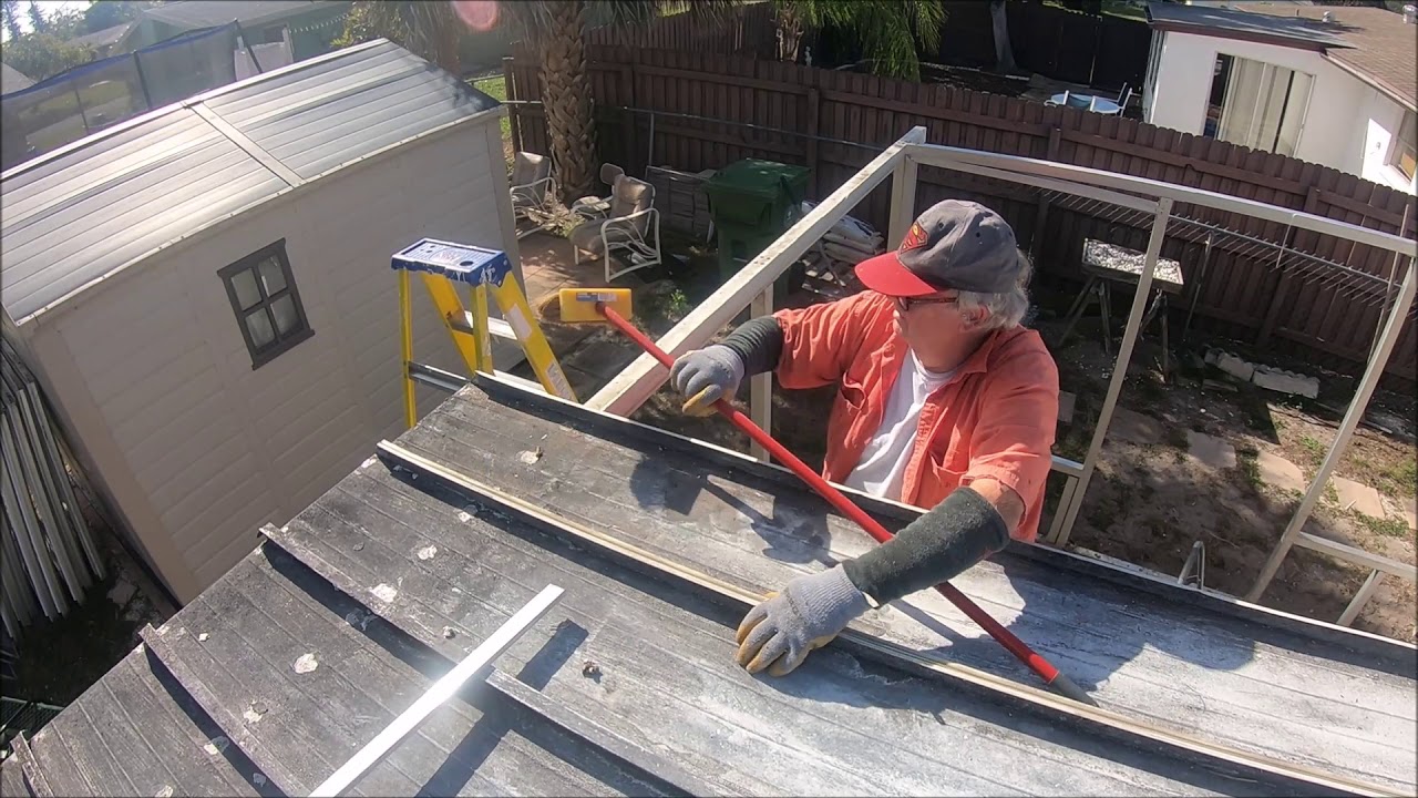 Room Addition part1. taking down the old lanai - YouTube