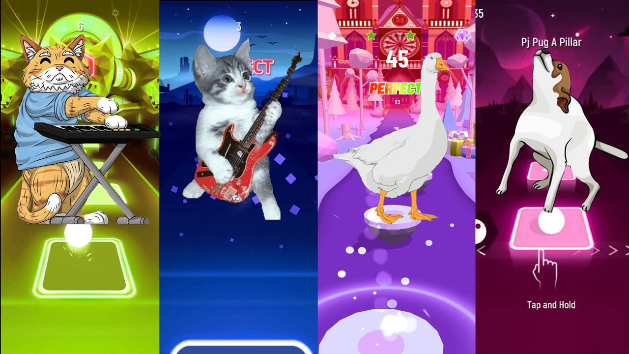 Tiles Hop In Memes - Piano Cat Vs Cat Guitarist Vs Dance goose Vs Dance ...